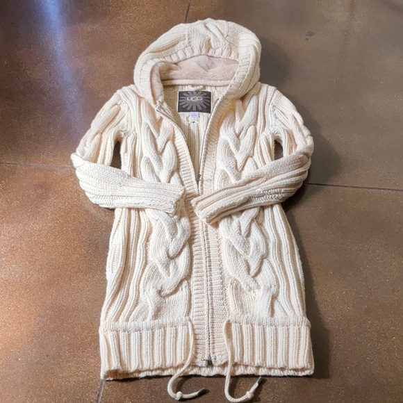 UGG | Sweaters | Ugg Cream Cable Knit Cardigan With Shawl Collar | Poshmark